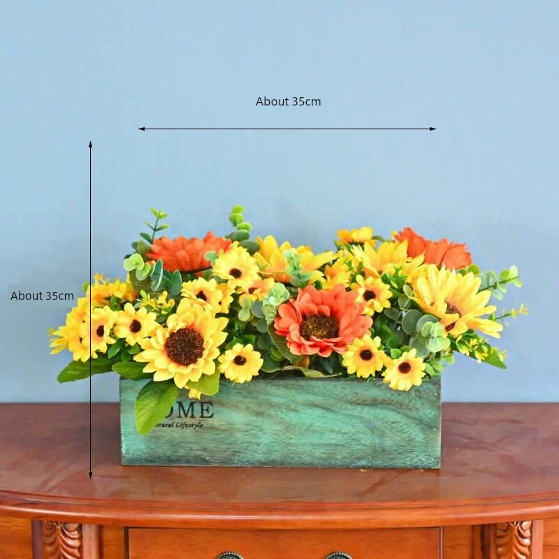 Искусственные цветы для забора, декоративные растения в горшках, цветочные композиции, украшения для подоконника