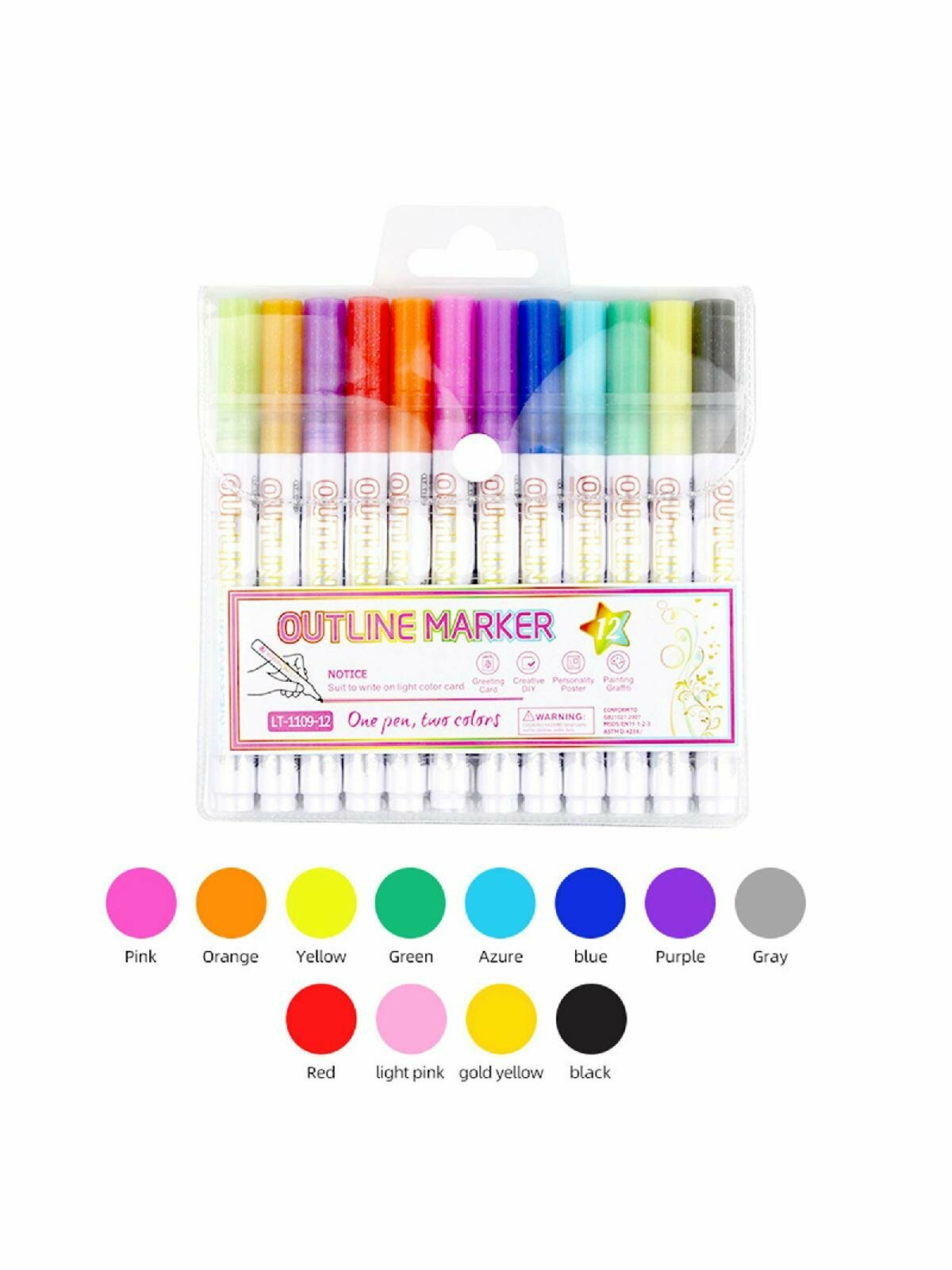 Контурные маркеры Маркерные ручки Красочная ручка для рисования открыток