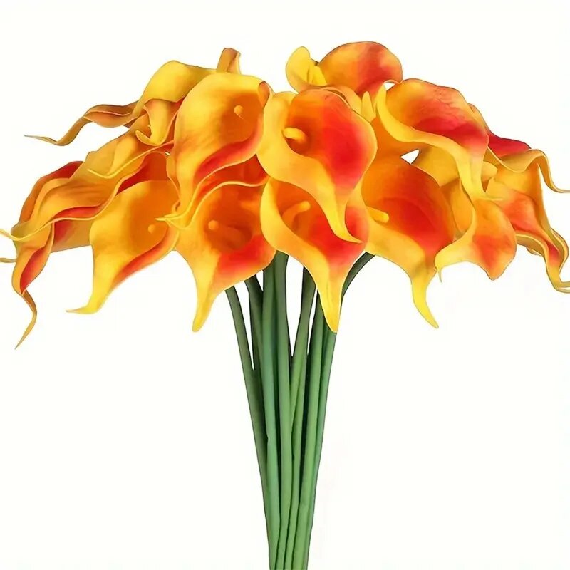 Искусственные цветы Калла Лилия 10 шт orange