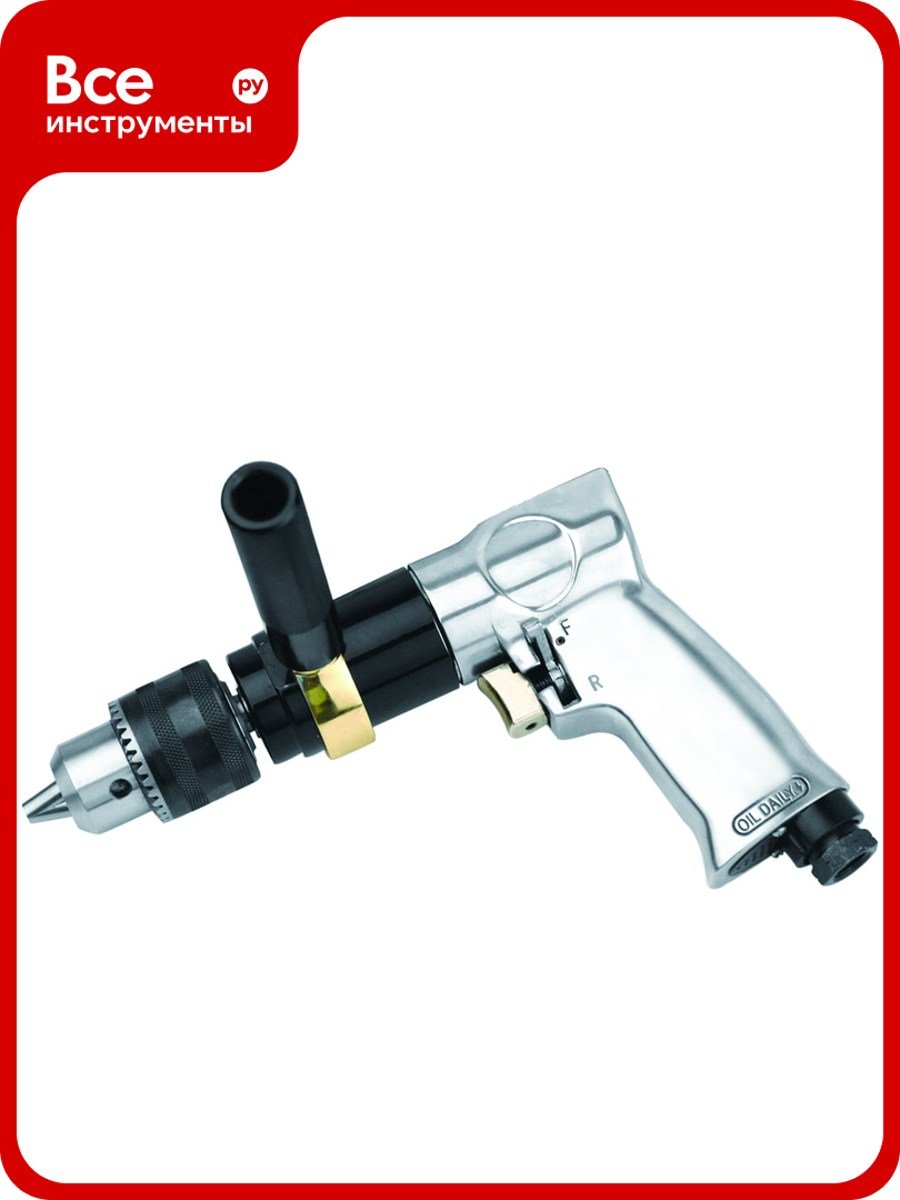 Пневматическая угловая дрель Turbosky 3/8 с реверсом RA-1 755