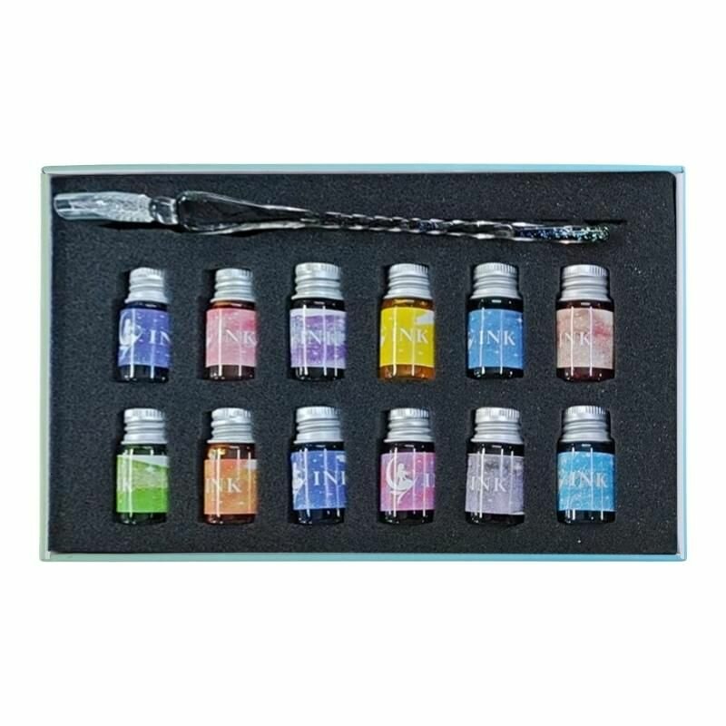 Готический каллиграфический набор с пером и чернилами, - A