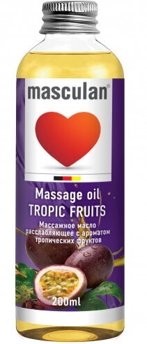 Масло массажное Masculan Маскулан расслабляющее с ароматом тропических фруктов 200мл
