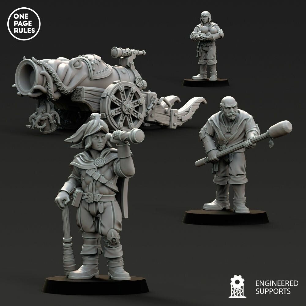 Warhammer Fantasy Empire Cannon with Crew/ Набор фигурок для Warhammer Имперская пушка с командой вариант 2