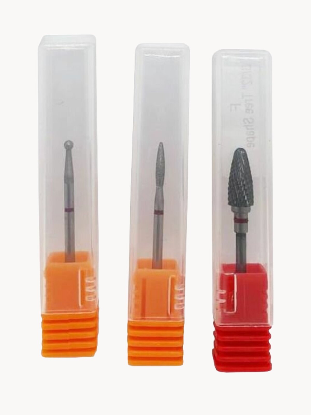 Фреза для аппаратного маникюра твердосплавная, алмазная/ Форма "Кукуруза", "Пламя", "Шар"