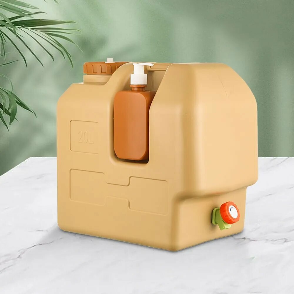 Контейнер для воды на 20 л с краном и дозатором мыла Портативный резервуар для воды для кемпинга