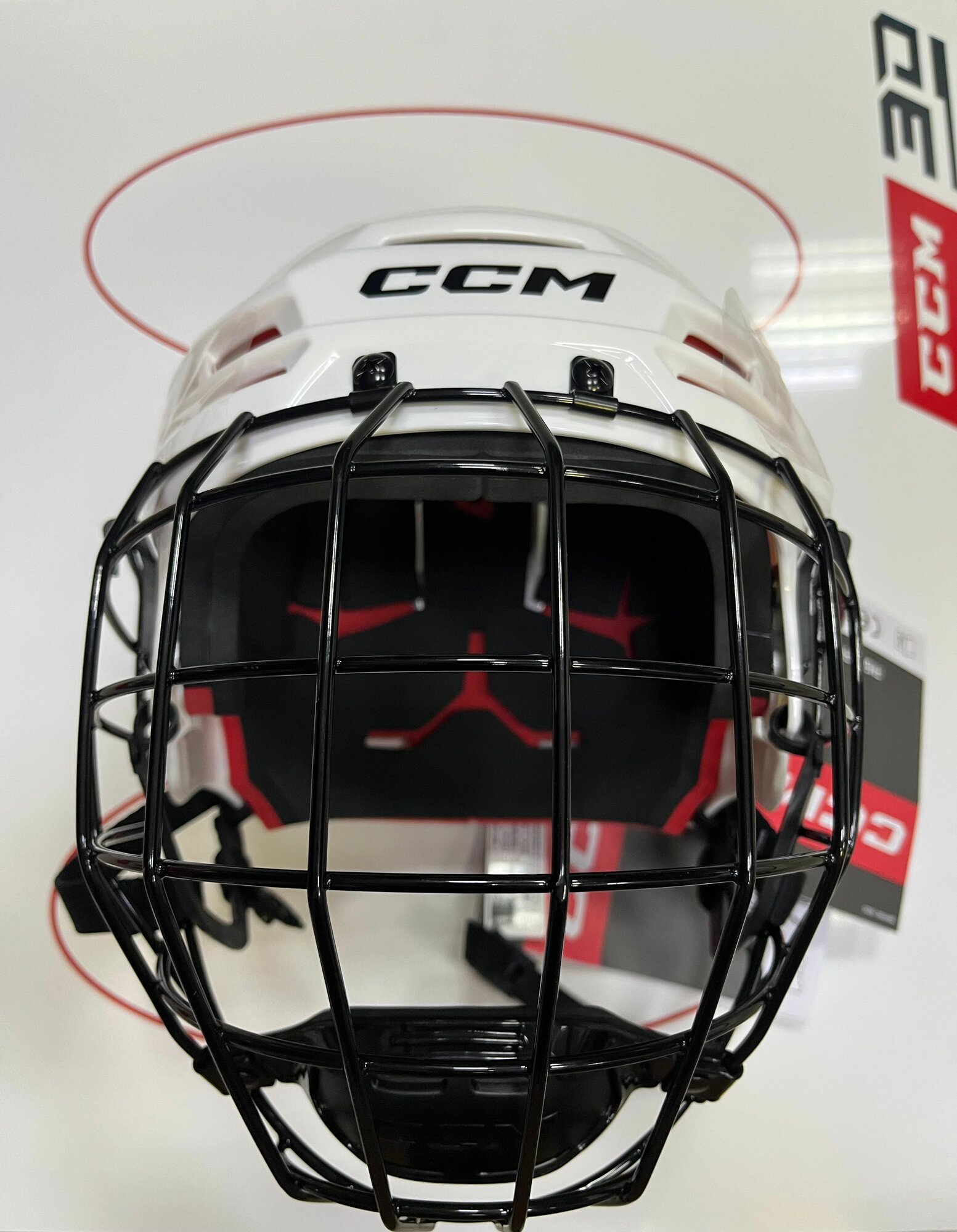 Шлем с маской хоккейный CCM Tacks 70 combo SR, M Белый