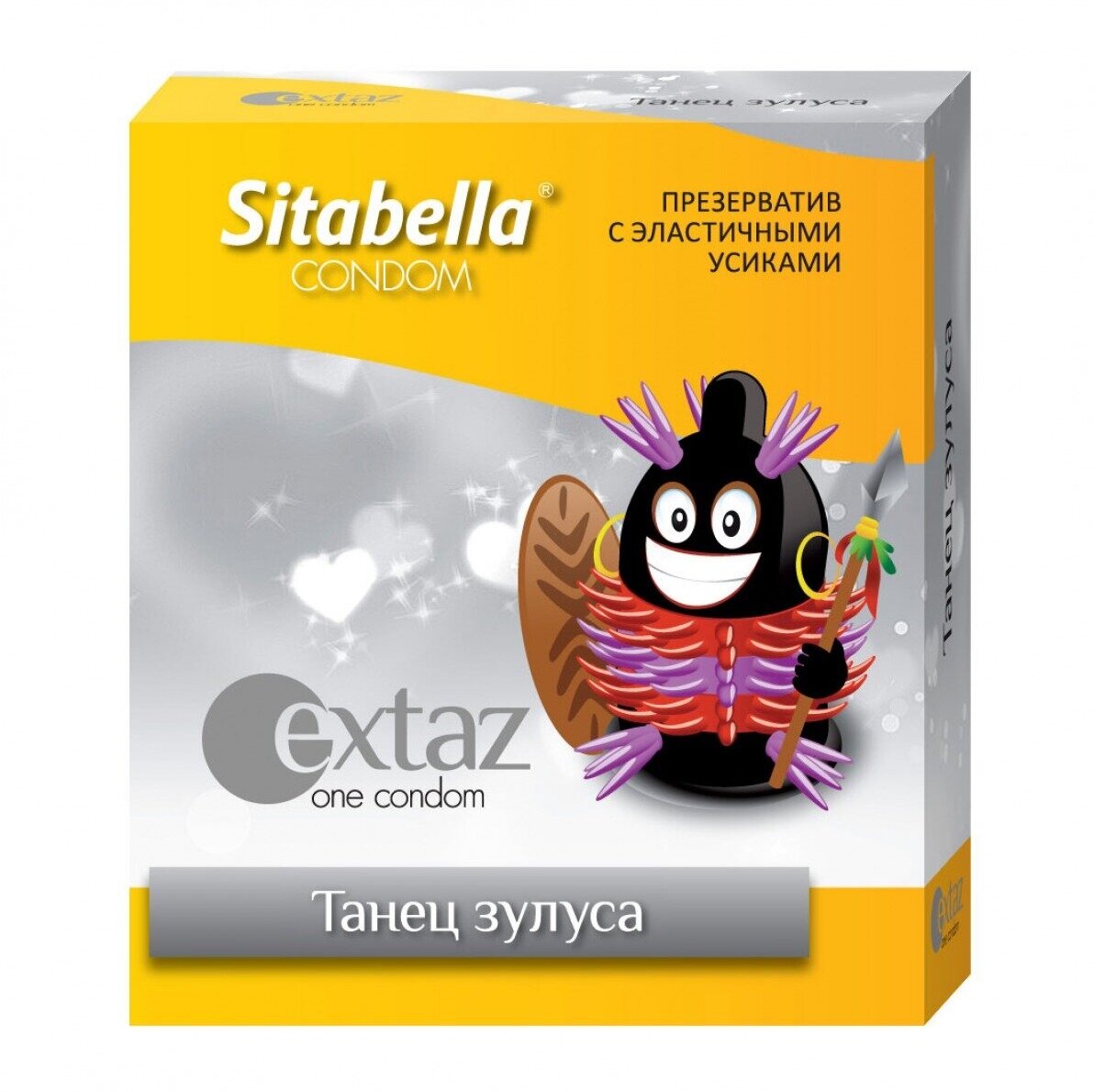 Стимулирующий презерватив с эластичными усиками воин масаи (1 шт)