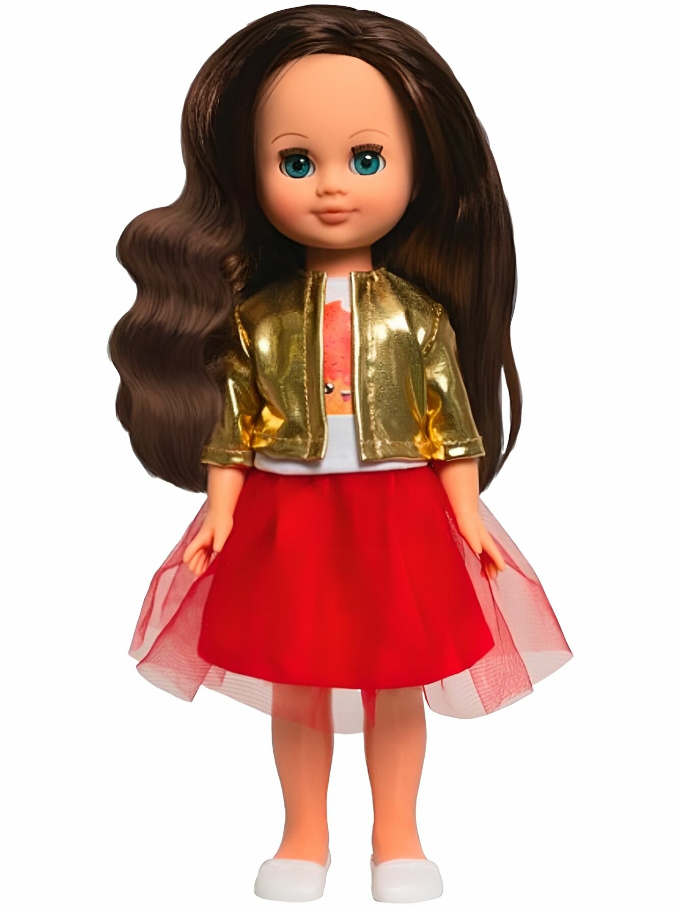 Детская говорящая кукла "Герда модница 4" для девочки с одеждой, пластиковая куколка с длинными волосами для сюжетно-ролевых игр, развивающая интерактивная игрушка для малышей, 35 см.
