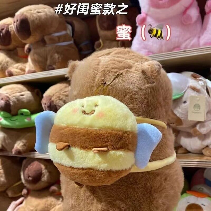 Шарф, плюшевая игрушка капибара, шляпа на день рождения, морская свинка, уродливо-милый, забавный, сопливый плюшевый, тряпичная кукла, норка, подарок.