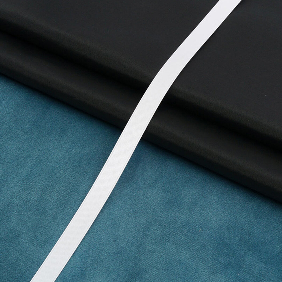 6102-0002 Лента атласная двусторонняя 12мм*22,86м (C1001 белый), 22.86 м