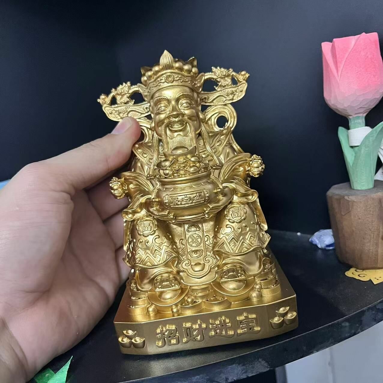 Золотые украшения Бога Фортуны, идеально подходят для украшения дома и офиса.