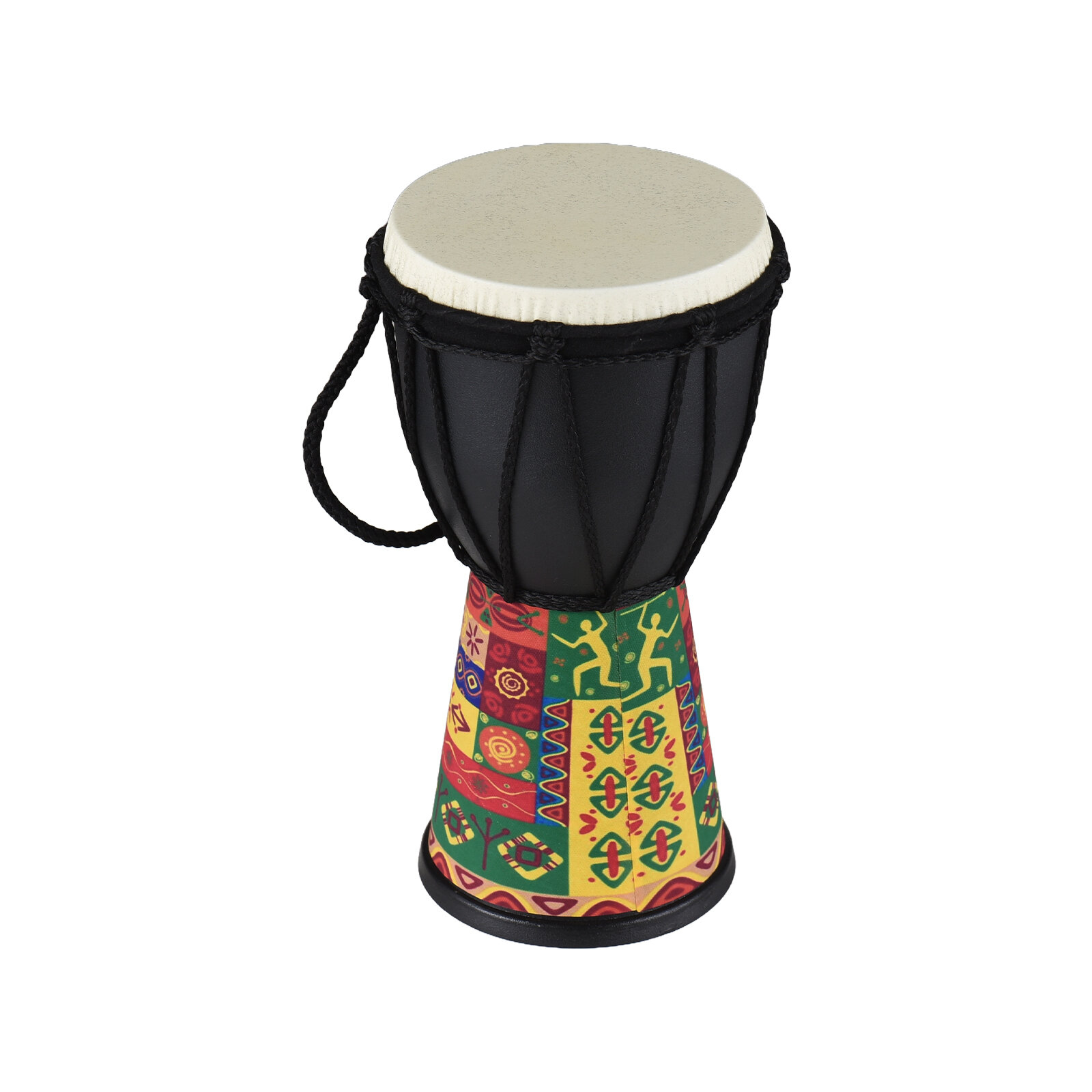 4 Inch African Drum Portable Hand Drum Lightweight Hand Clapping Drum Pattern Bongo Drum Blue Flame Totem Maple PVC fiber 11cm 4.3inch 20cm 7.9inch for Beginners School Music Classes Outdoor Performances Percussion Traditional Musical Instrument