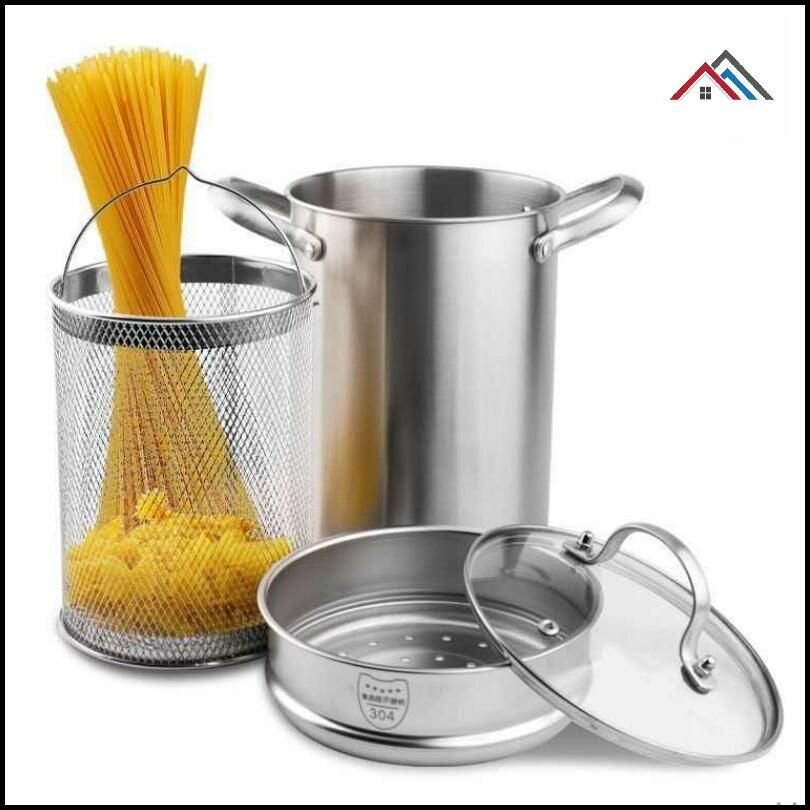 4 шт. макароноварка из нержавеющей стали, мультиварки-пароварки, 4 л суповая кастрюля с паровой решеткой, корзина для жарки макарон, спаржи, кухонная посуда