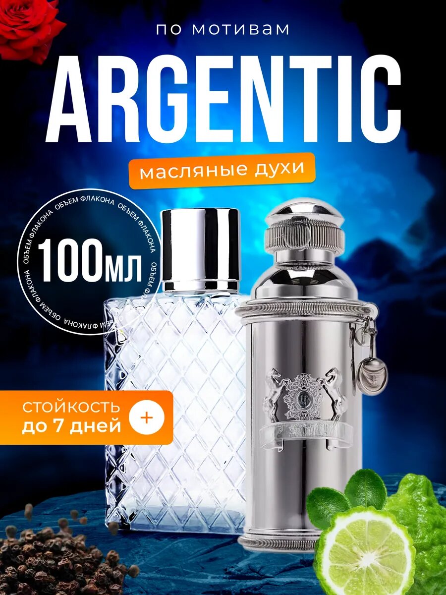 Духи масляные по мотивам Argentic Александр Джей Аргентик парфюм мужские женские стойкие