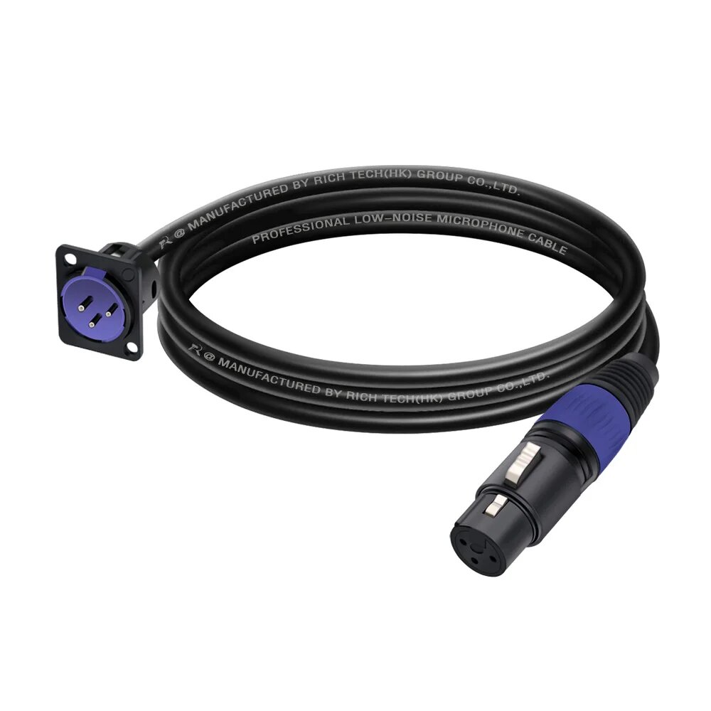 3-контактный разъем для микрофона XLR, 3-контактный разъем XLR для крепления на панели «папа/гнездо» на XLR «мама/папа», удлинительный аудиоадаптер