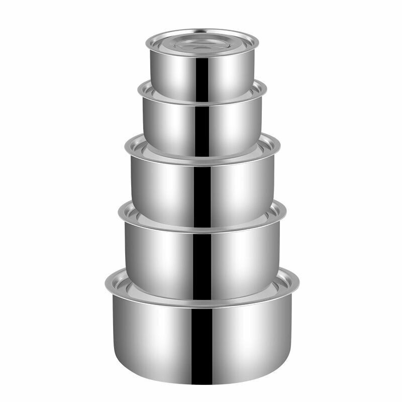 Набор кастрюль "Икеа", нержавеющая сталь, 5 в 1, для индукции, белый