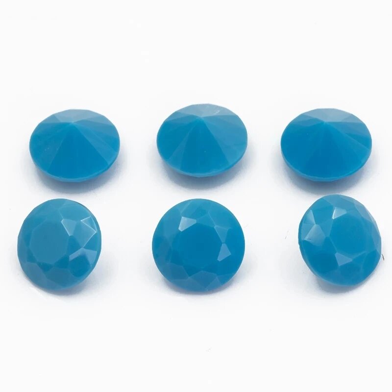 Стеклянные камни синие 10 мм, 25 шт, AQ12 Blue