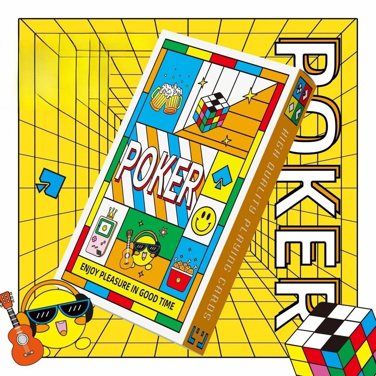 Карты игральные для покера, пластиковые, 54 шт, настольные игры, плотные, в поездке, с друзьями, в компании