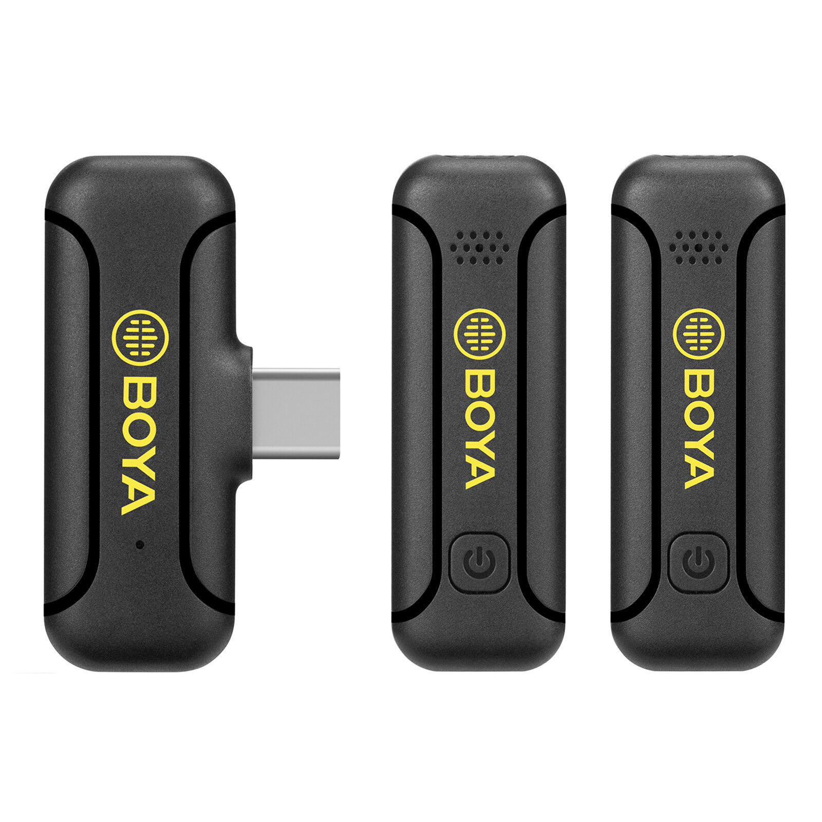 BOYA BY-WM3T2-U2 Микрофонная система беспроводная 2.4G One-Trigger-Two Mini, микрофон накладной с клипом, диапазон передачи 50M, встроенная батарея, для смартфонов Type-C, планшетов, влога, прямой трансляции, интервью