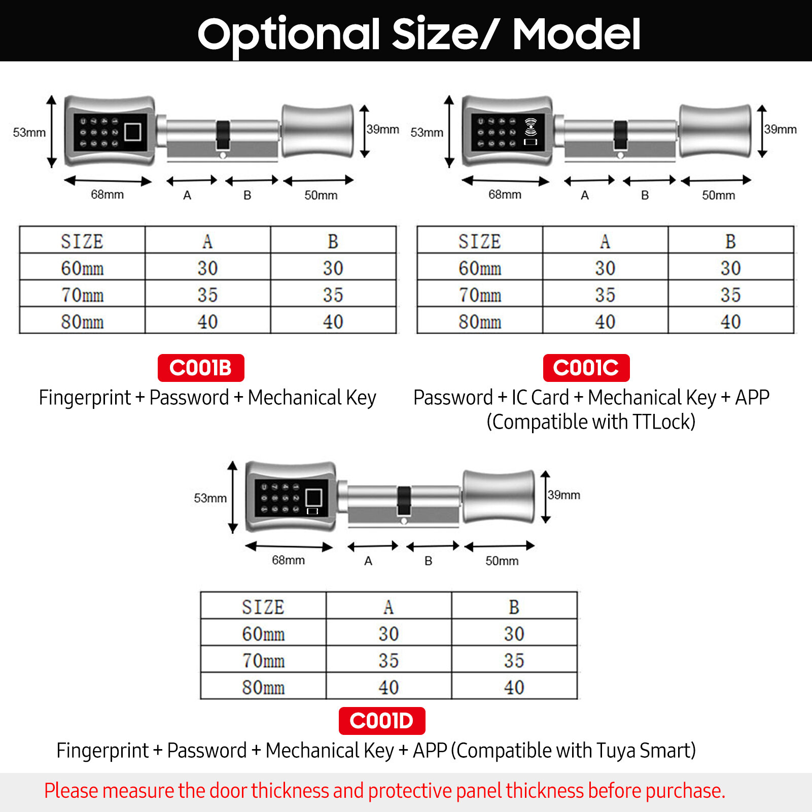 Умный цилиндр замка, электронная клавиатура, 3 способа разблокировки