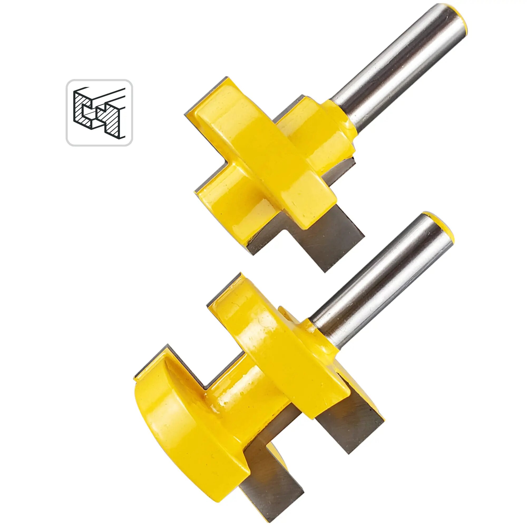 Набор фрез паз-шип по дереву 553374, хвостовик 8 мм, 2 шт для точных соединений