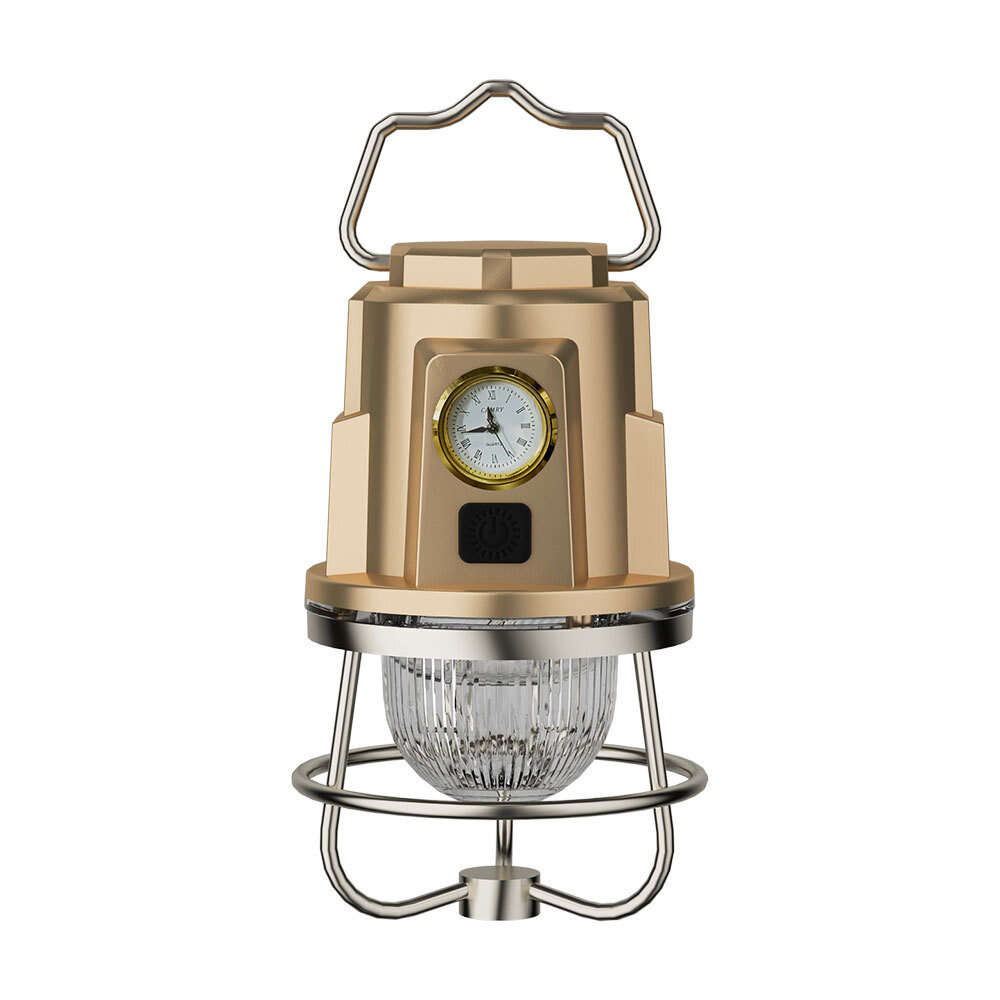 Рекомендуемый фонарь для кемпинга с зарядкой IPX4 водонепроницаемый регулируемая яркость 1200mAH Type-C зарядное устройство портативный зарядник для кемпинга на открытом воздухе, 1 шт, размер 11x7x7cm, вес 160g, материал ABS+PC+Железо, источник света