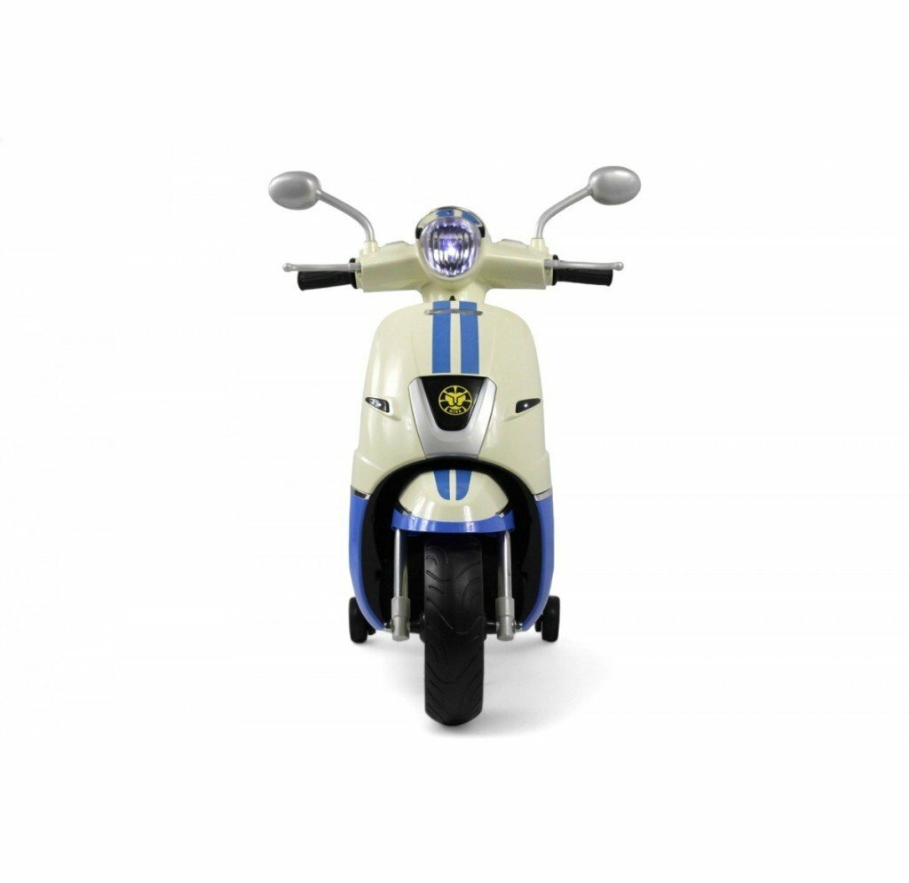 Детский электроскутер RiverToys Vespa Z222ZZ, от 2 до 6 лет, голубой