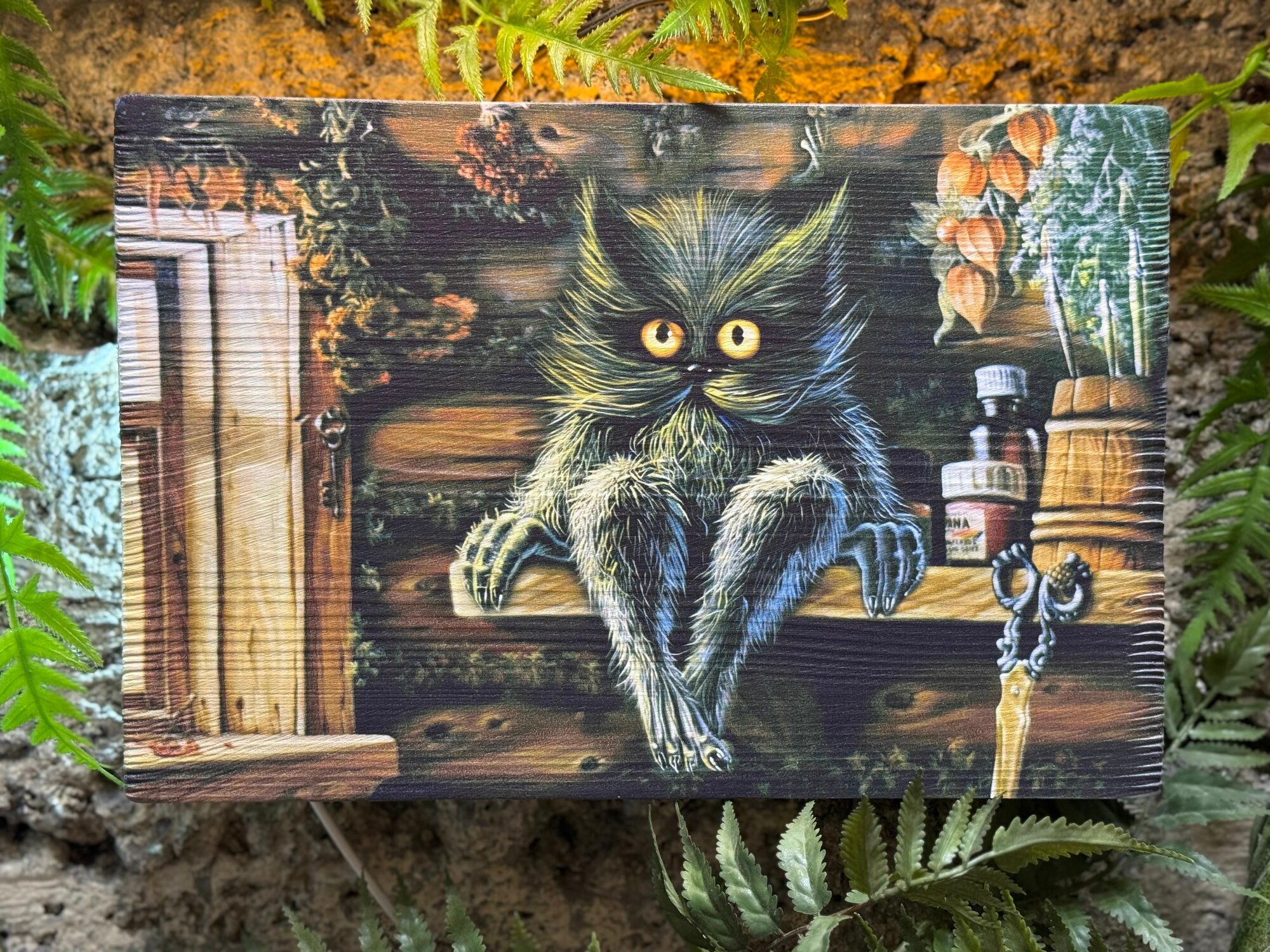 Табличка для бани Оберег - Банник 20х30см