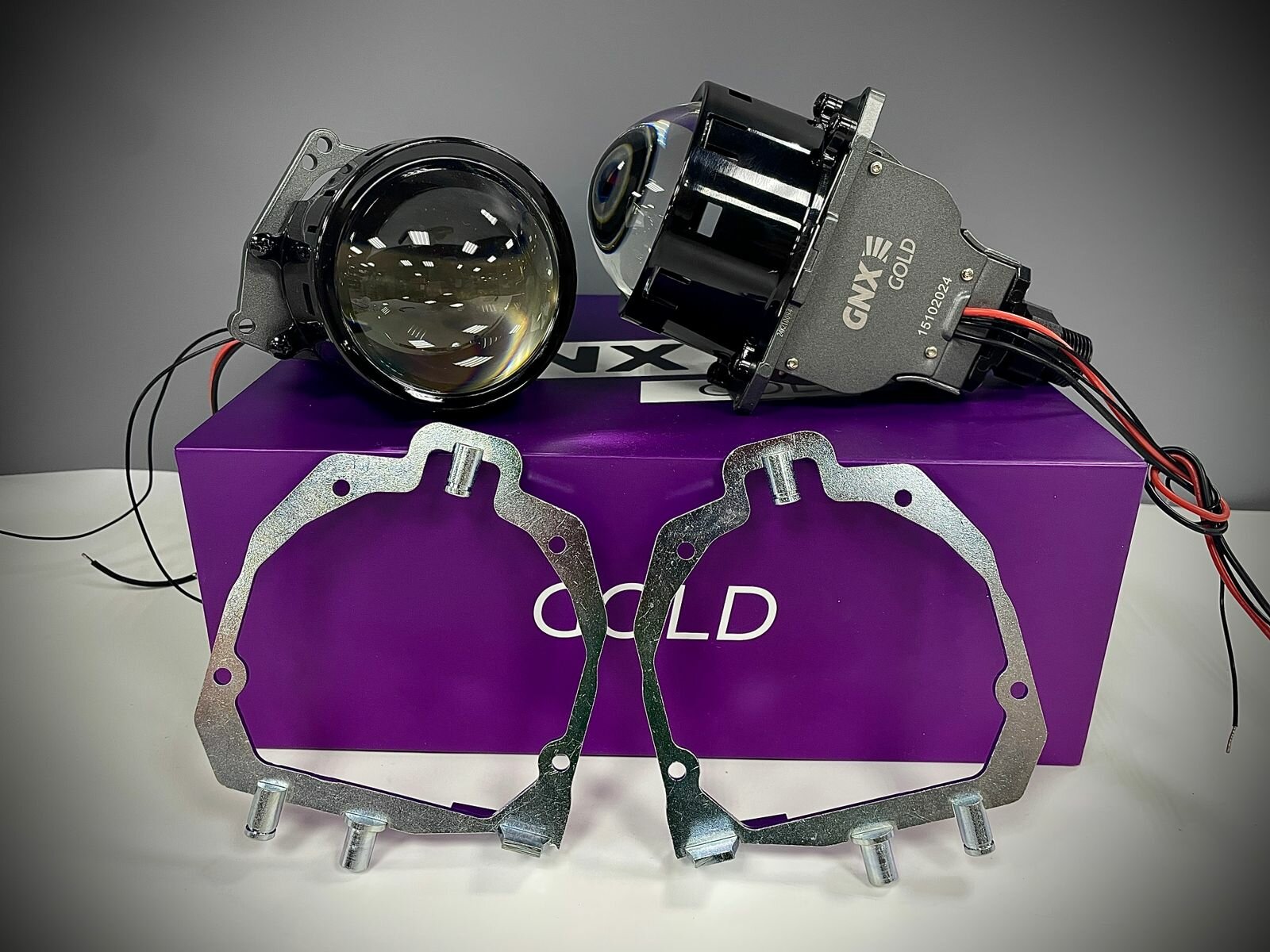 Би лед линзы GNX GOLD для Audi A4 B7 2004-2009 c AFS / 3 дюйма 50W 6000k / Ауди А4 Б7