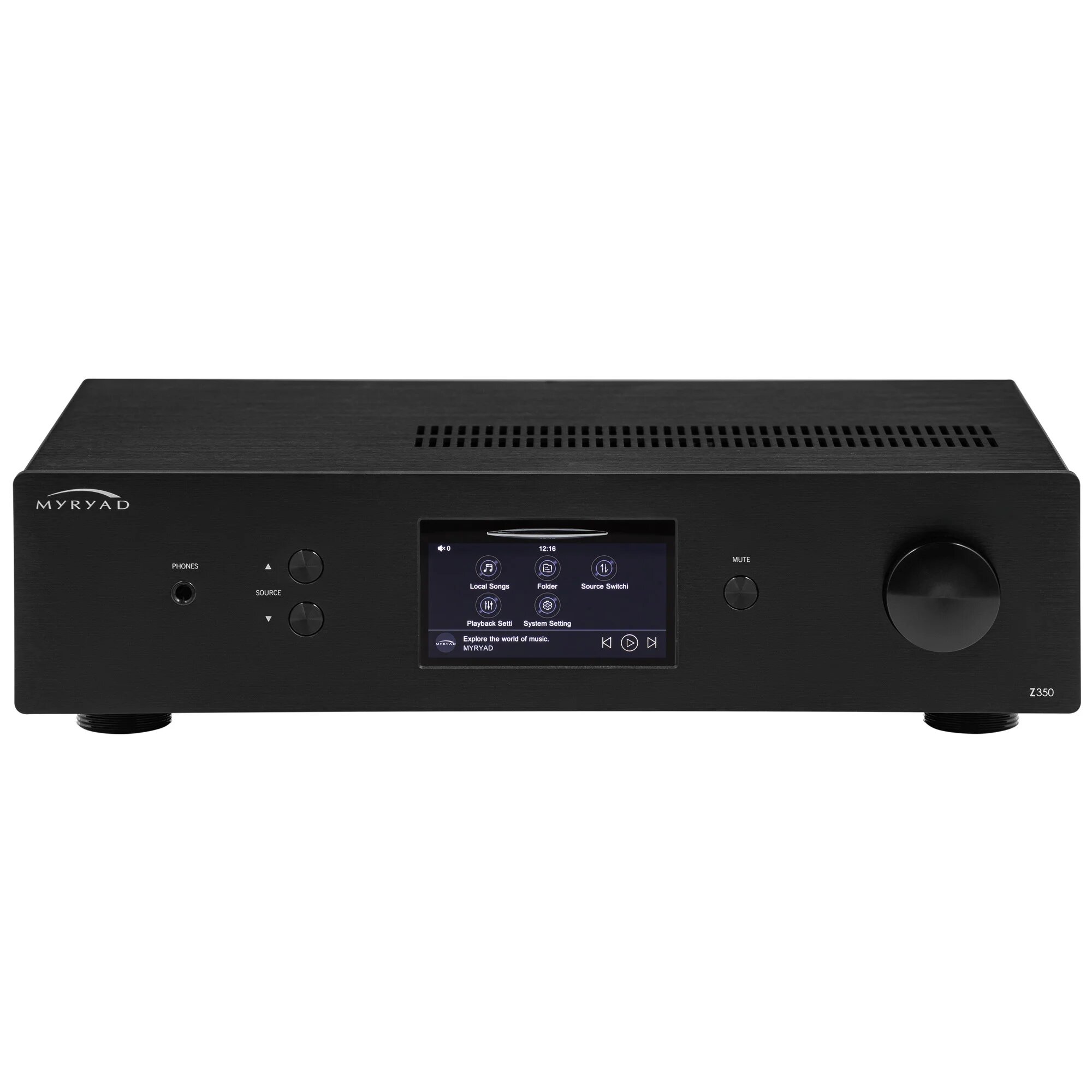 Интегральный усилитель Myryad "Z350", FM-тюнер, ЦАП ESS ES9219, Bluetooth 5.0, черный