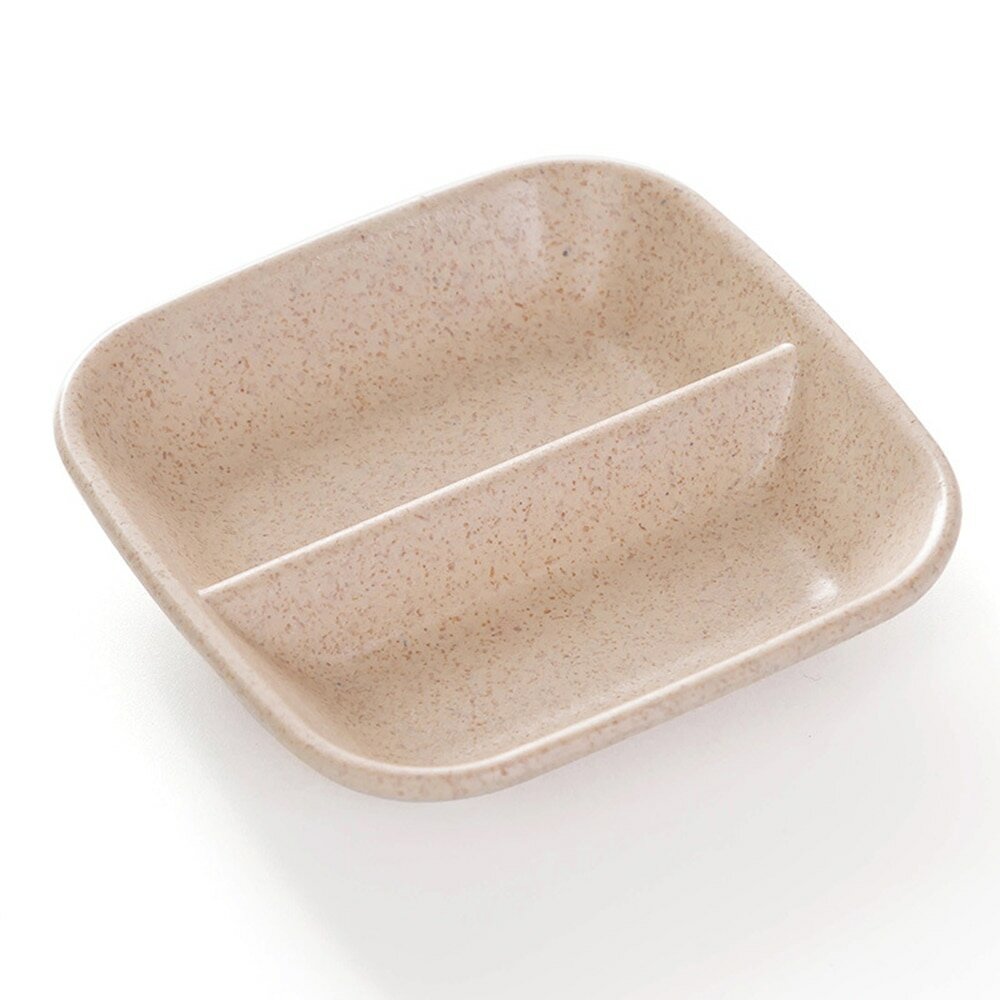 Сервировочное блюдо Блюдо для приправы Универсальное сливное блюдо Посуда для уксуса Тарелки для обеда Соусница для соуса Соус из пшеничной соломы