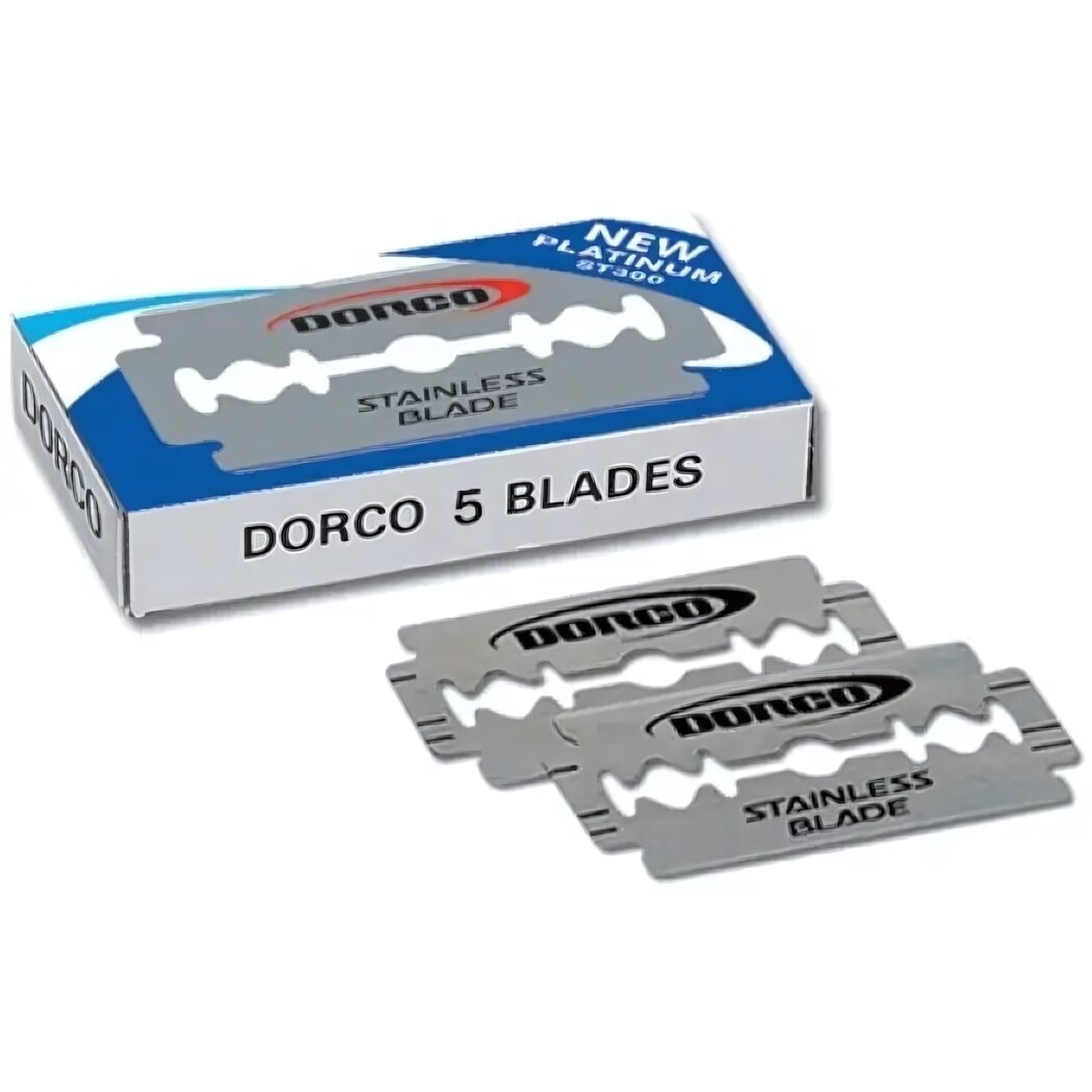 Лезвия из нержавеющей стали DORCO, 5 шт, овальные, для бритвы