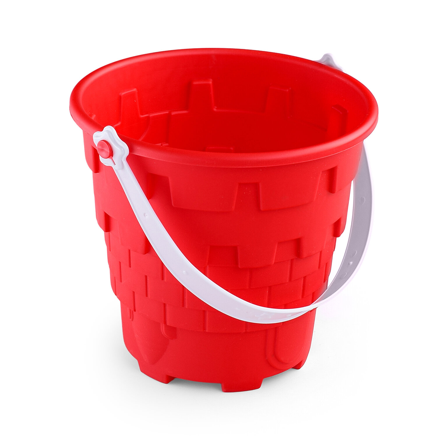 Ведро детское большое 19x12x18 см, красное, детям от 3х лет.