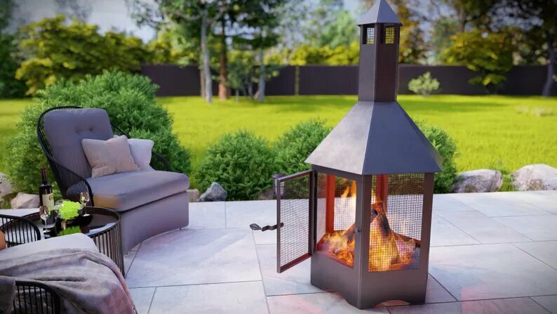 Костровая чаша/ Чаша для костра уличная/Очаг для костра 78х68х152.5