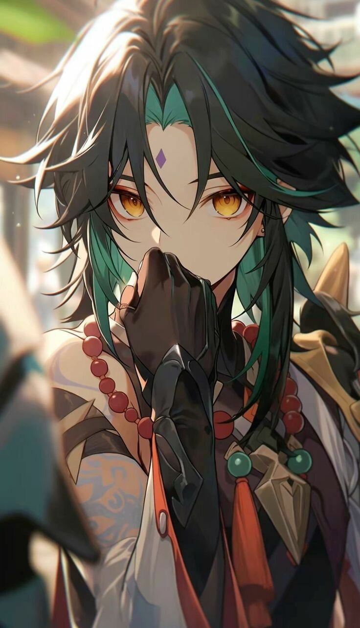 Алмазная Картина "Геншин Импакт Сяо" 5D Круглый Бриллиант 30х40 См.