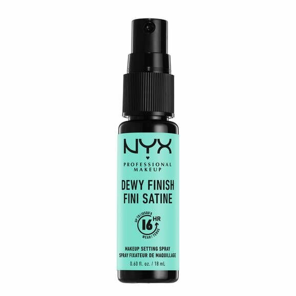 NYX Professional Makeup Спрей - фиксатор макияжа тревел-формат "Makeup Setting Spray Mini Dewy", 02 Dewy, сияющий, 18 мл