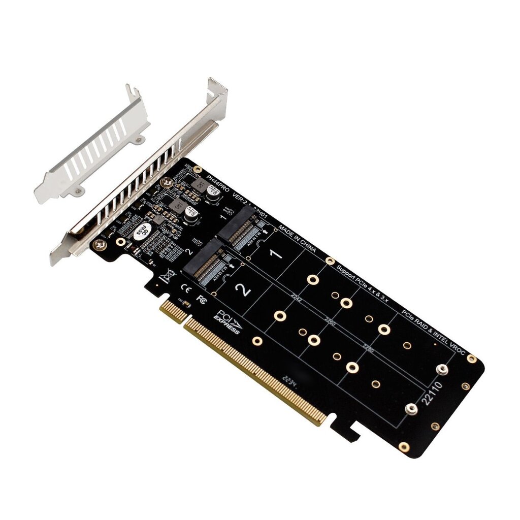 Четыре диска для M.2 PCIE для Raid-карты Mini PCI-E X16 к адаптеру расширения SSD M.2 M-key NVMEx4