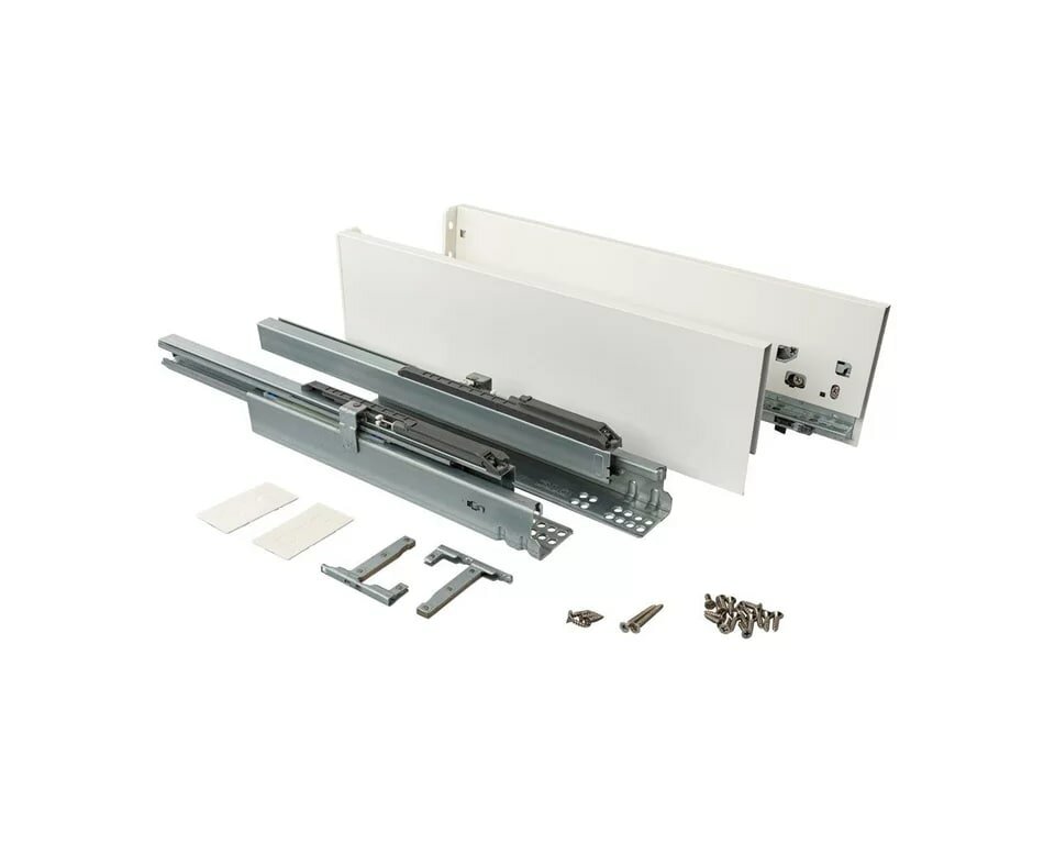 Комплект ящика Magic Star Plus длина 450 мм. высота 126 мм с доводчиком. белый 1 ком.