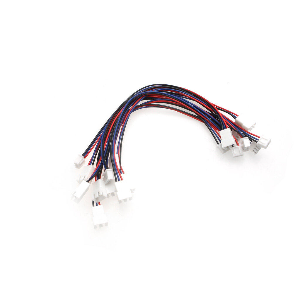 10 шт. удлинительных проводов для балансировки 2S LiPo аккумуляторов с разъемом JST-XH, длина 22 см, для радиоуправляемых автомобилей и самолетов.