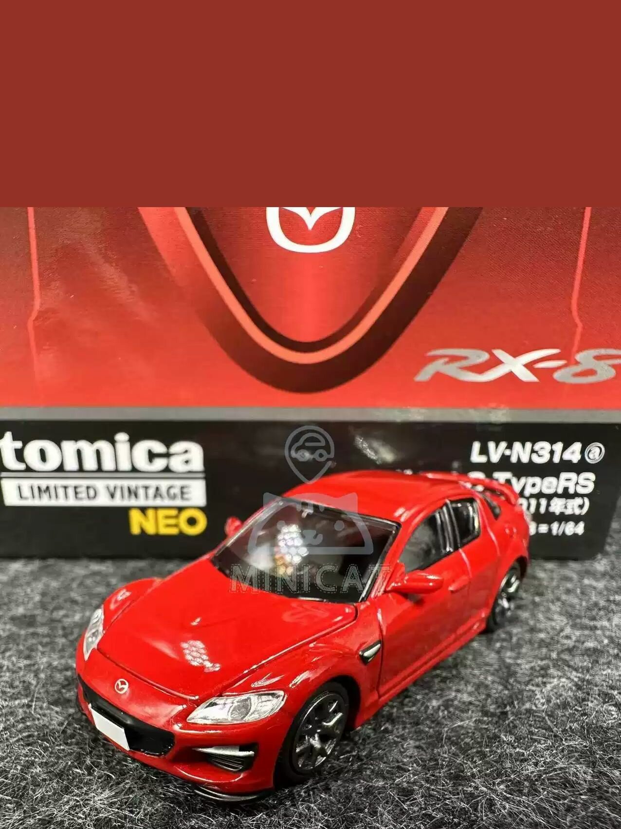 Машинка Tomytec Tomica TLV 1/64 LV-N314a Mazda RX-8 TypeRS red 202408 Die-cast Alloy Car Model Collection Toy Gift