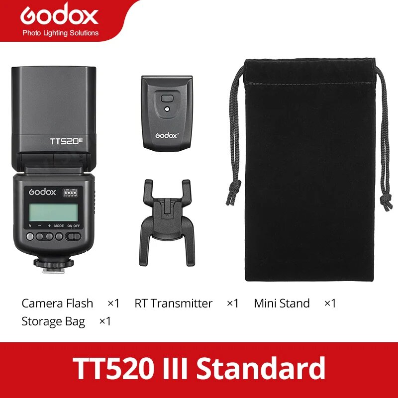 Godox TT520III тонкий универсальный вспышка для камеры Speedlite, беспроводная для зеркальных камер Canon Nikon Pentax Olympus для Canon EOS 90D