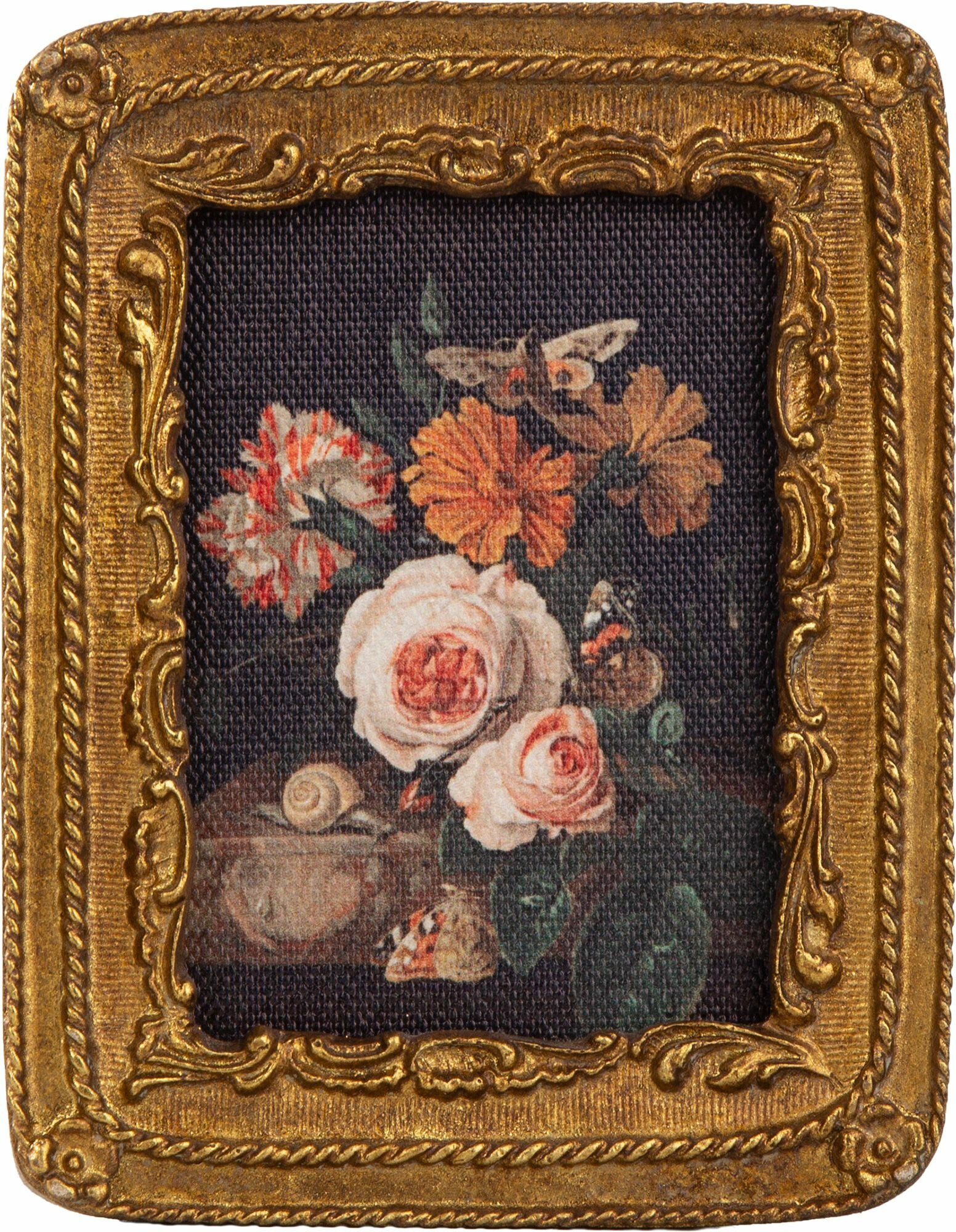 Картина настольно-настенная Цветы масло 9х2х12 см полисмолы холст Glasar