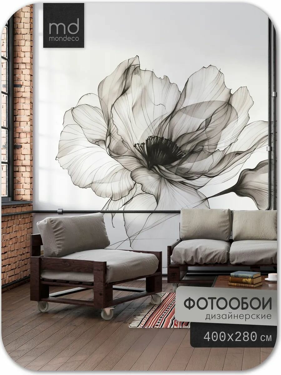 Фотообои Прозрачные лепестки 400х280 флизелиновые