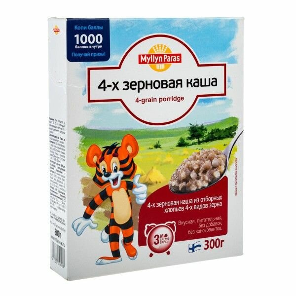 Каша 4-х зерновая Myllyn paras 300г 3шт
