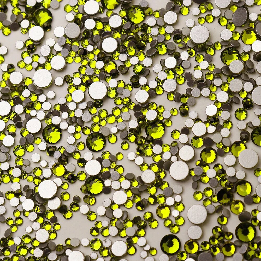 Стразы JIN, стеклянные, золотые, красные, плоские, для декорирования Olivine