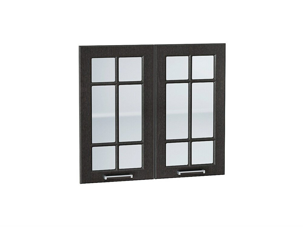 VVT Фасад Комплект фасадов Прага со стеклом для каркаса Ф-55 В800 Венге премиум, МДФ Венге премиум, 712*792*16