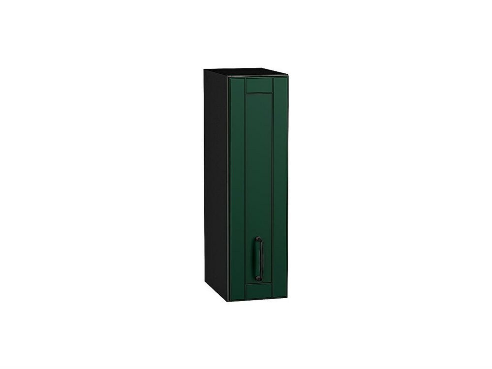 VVT Кухонный Шкаф верхний бутылочница Дублин Graphite, Special Green, 200, каркас ЛДСП Graphite, фасад МДФ Special Green, 716*200*318