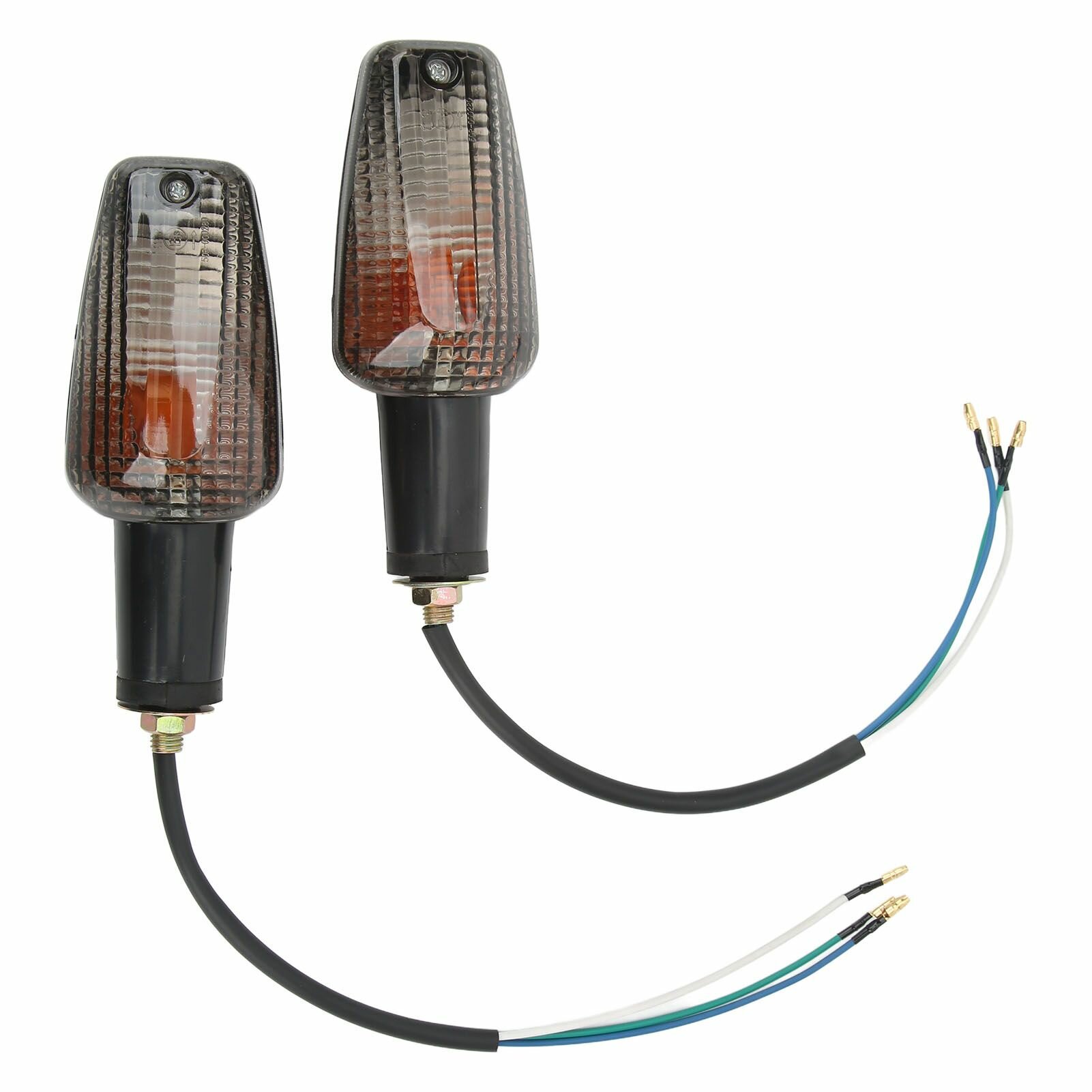 Комплект из 2 поворотников для Honda CB400/CBR (черный дымчатый)