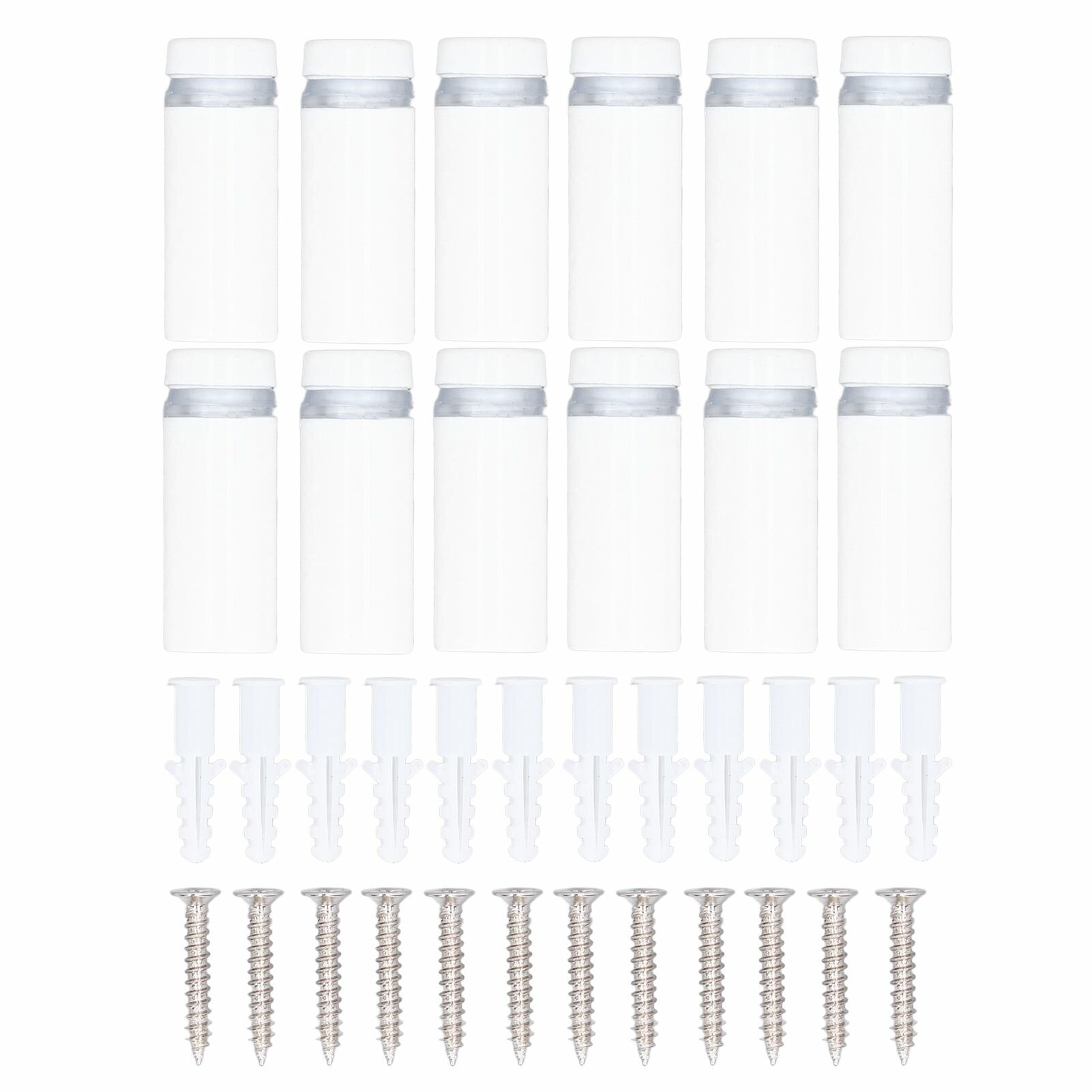 12 декоративных винтов для стекла 12x30мм нержавеющая сталь