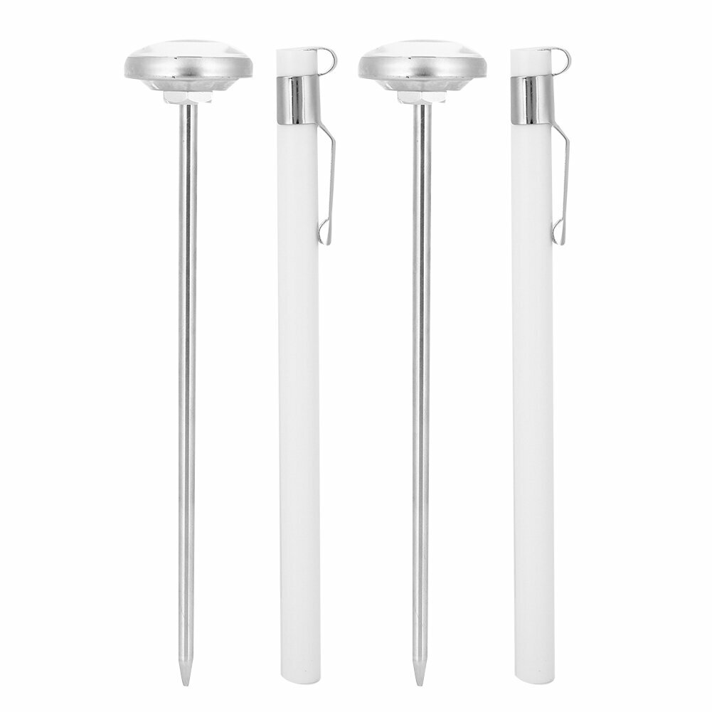2pcs Professional Kitchen Milk Bottle Thermometer Instant Read Needle Thermometer Cooking ToolsWhite